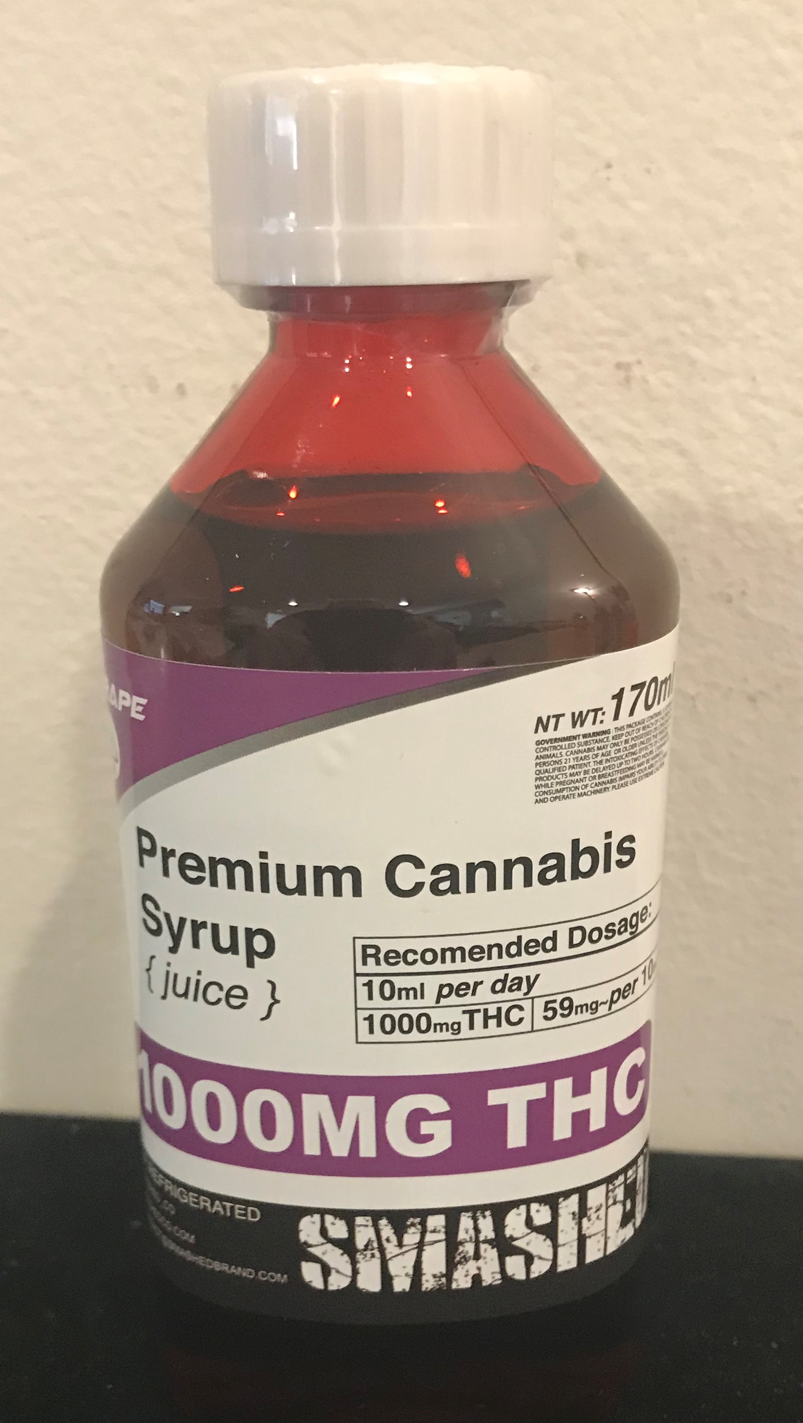1000mg THC LEAN-GRAPE Syrup - Cannabis Menu by GrowGirl - Cannabis in ...